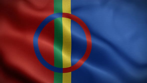 Sami Sapmi Saami Flag Loop Background 4K, Motion Graphics | VideoHive