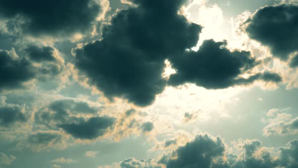 Cinematic Sun On Clouds Background, Stock Footage | VideoHive