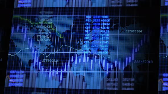 Stock Market Exchange Data Investment Infographic, Motion Graphics