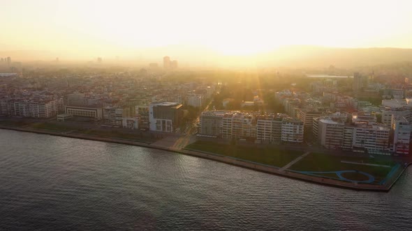 Seafront City Aerial View, Stock Footage | VideoHive
