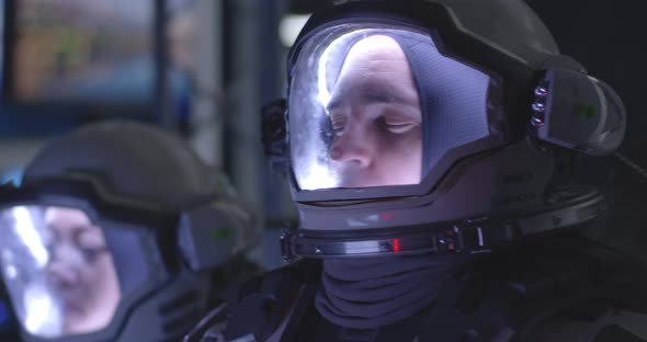 Astronaut Experiencing Pain During Rocket Launch, Stock Footage | VideoHive