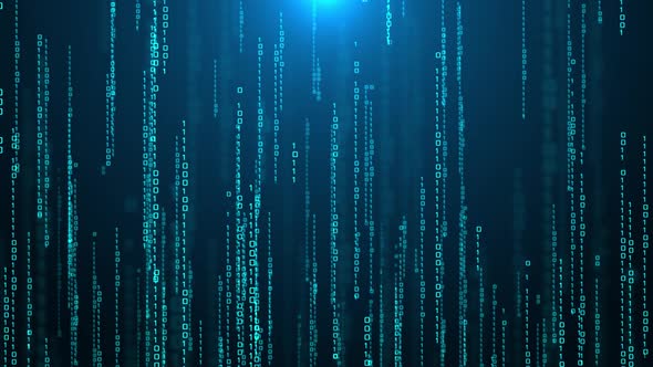 Digital Code binary code processing on screen , Motion Graphics | VideoHive