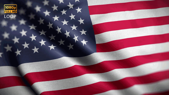 USA American Flag Loop, Motion Graphics | VideoHive