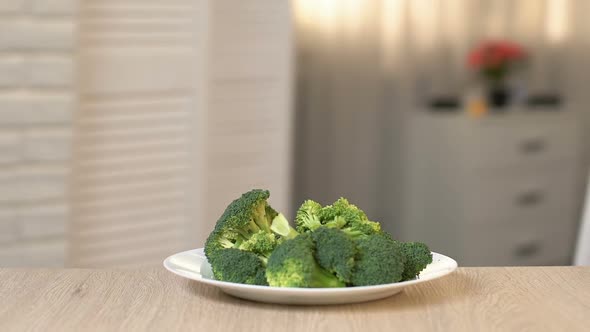 Children Looking With Disgust at Broccoli, Refusing to Eat Healthy ...