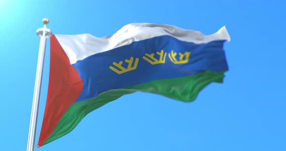 Tyumen Oblast Flag, Russia, Motion Graphics | VideoHive
