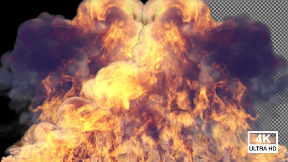 Large Fire Explosion 4K, Motion Graphics | VideoHive