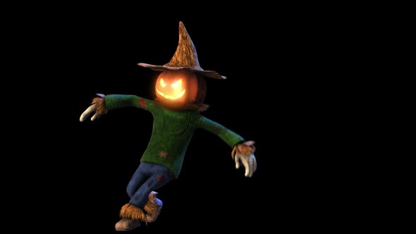 Hip hop dancing scarecrow with alpha, Motion Graphics | VideoHive