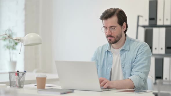 Young Man at Work Standing Up Going Away, Stock Footage | VideoHive