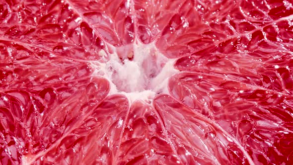Macro Shot of Rotating Grapefruit Flesh Structure, Stock Footage ...