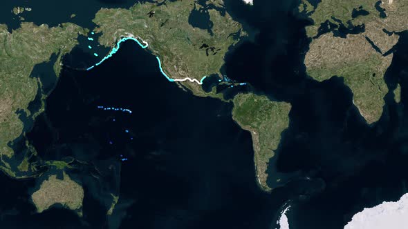 United States Of America World Map, Motion Graphics | VideoHive