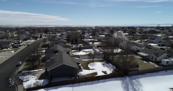 Colorado suburbs mid winter 2022, Stock Footage | VideoHive