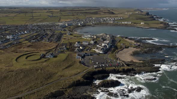 Portballintrae in County Antrim, Northern Ireland, Stock Footage ...