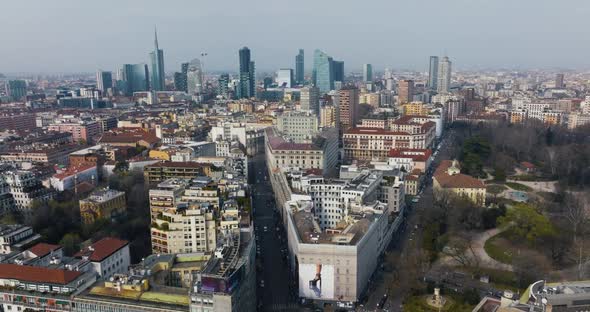 Aerial View of Milan City From Above Near Milan and Duomo Di Milano ...