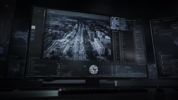 Advanced Modern City Police Network Tracks Down Targeted Automobile On ...