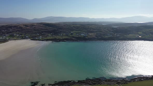 Aerial View of the Awarded Narin Beach By Portnoo and Inishkeel Island ...