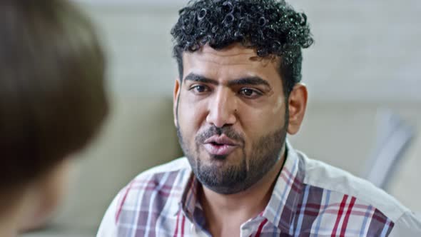 Arab Man Talking During Job Interview, Stock Footage | VideoHive