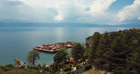 Ohrid Water Museum Aerial, Stock Footage | VideoHive