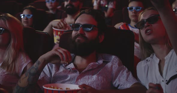 Captivated Audience Watching Movie in Cinema, Stock Footage | VideoHive