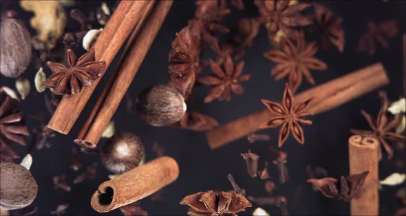 Super Slow Motion of Flying Spices, Stock Footage | VideoHive