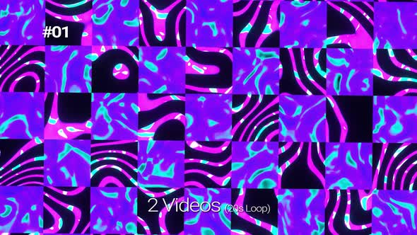 Psychedelic Checker Pattern VJ Loops Pack, Motion Graphics | VideoHive