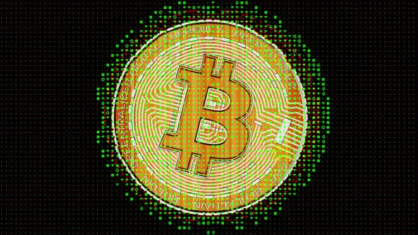 Ascii Art Bitcoin Rgb Glitch, Motion Graphics | VideoHive
