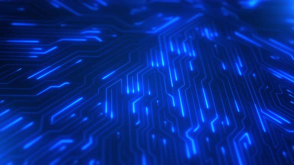 Futuristic Technology Computer processor connections and signals CPU Circuit , Motion Graphics