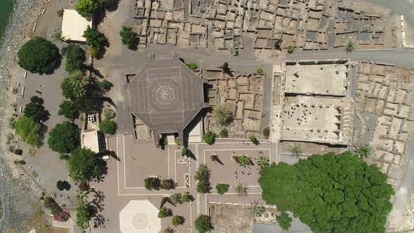 Aerial view of ruins in Capernaum, Stock Footage | VideoHive