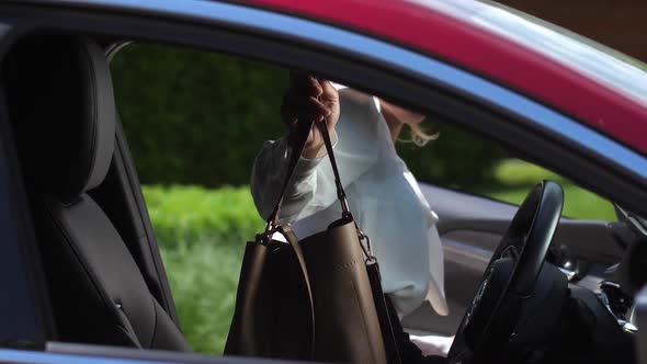 Portrait of Serious Businesswoman Getting Into Car, Stock Footage ...