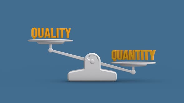 Quality vs Quantity Balance Weighing Scale Looping Animation, Motion ...