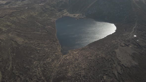 Exhilarating Lough Ouler heart shaped lake Wicklow mountains offering ...