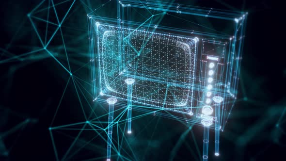 Vintage Tv Hologram Close Up 4k, Motion Graphics | VideoHive