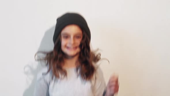 Amused Kid Happy Childhood Excited Girl Jumping, Stock Footage | VideoHive