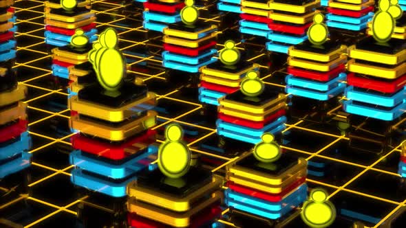 Neon Columns, Motion Graphics | VideoHive