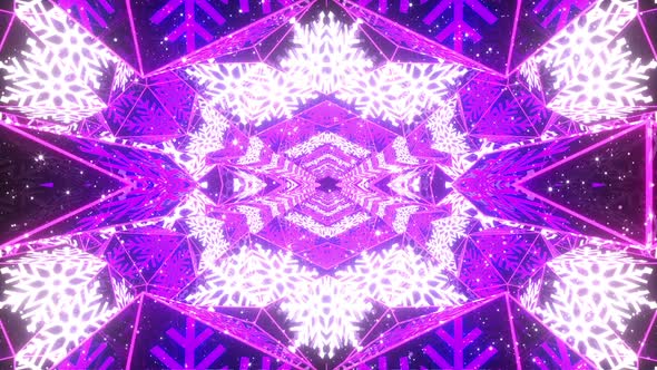4k Neon Cyber Snowflakes Vj Loop 2, Motion Graphics | VideoHive