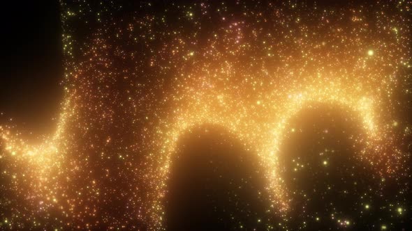 Flowing Particles with Beautiful Flash Light Effects, Motion Graphics