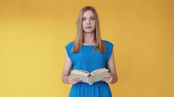 Reading Hobby Knowledge Education Smart Woman Book, Stock Footage ...