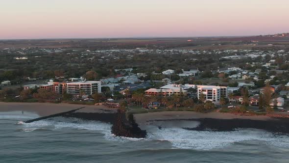 Bargara Beach QLD Drone - Sunrise, Stock Footage | VideoHive