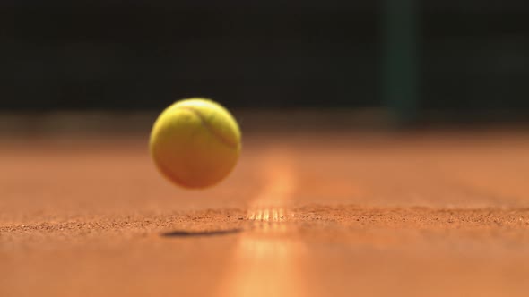 Tennis ball hitting the ground, Ultra Slow Motion, Stock Footage ...