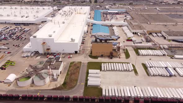 Factory Buildings And Parked Vehicles At Sterling Heights Assembly ...