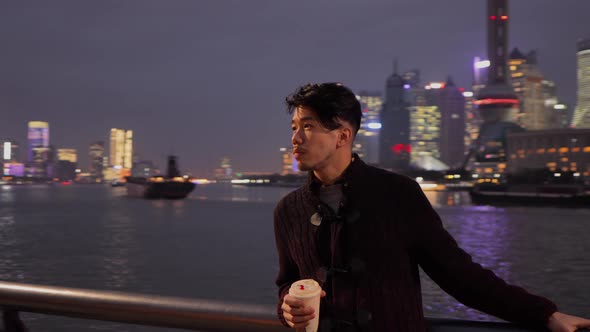 Chinese man in Shanghai China., Stock Footage | VideoHive