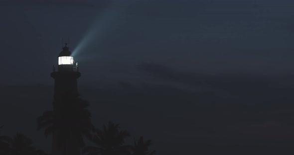 Lighthouse with Beam at Night, Stock Footage | VideoHive