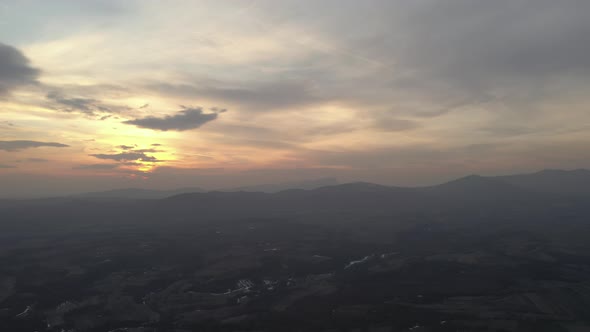 Mountains Stol and Deli Jovan by evening 4K drone footage, Stock Footage