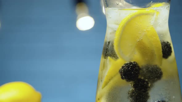 Stirring lemonade with dewberry, Stock Footage | VideoHive