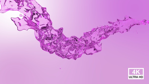 Pink Water Flow Splash 4K, Motion Graphics | VideoHive