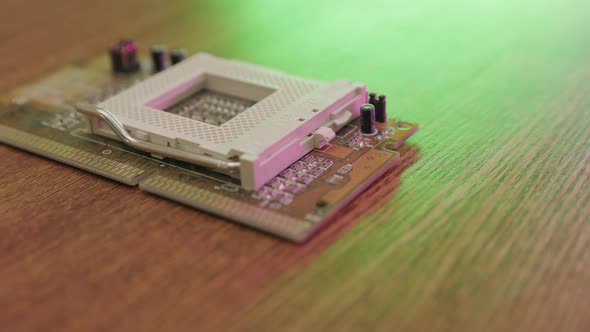 Vintage old socket for computer processor for old motherboard of a ...