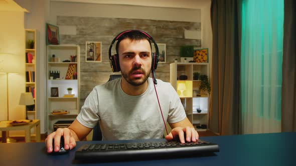 Young Professional Game Player Screaming, Stock Footage | VideoHive