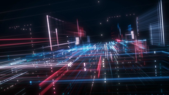 Futuristic Grid Structure, Motion Graphics | VideoHive