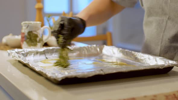 Lubrication And Greasing Of The Baking Sheet, Stock Footage | VideoHive