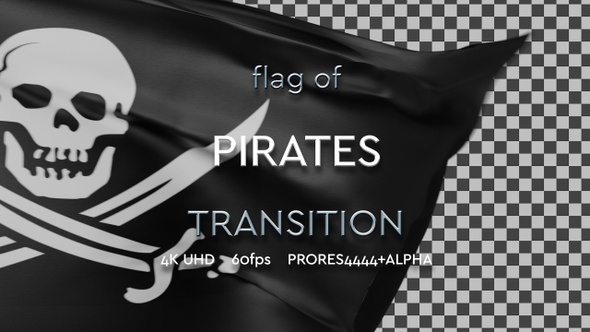 Pirate Flag transition | UHD | 60fps, Motion Graphics | VideoHive