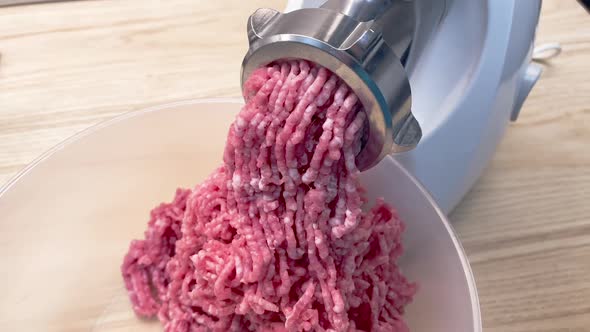 Meat Grinder Grinds Pork Meat, Stock Footage | VideoHive